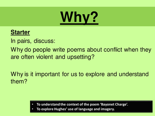 Conflict Poetry | Teaching Resources