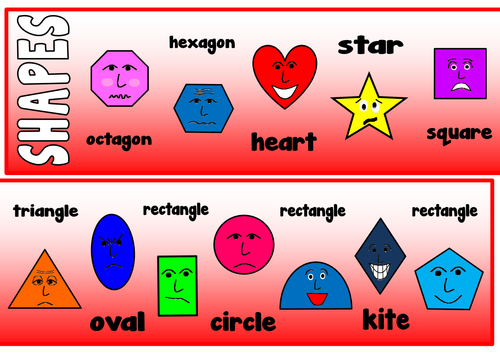 SHAPES RESOURCES - early years and key stage 1 to 2 DISPLAY POSTERS ...