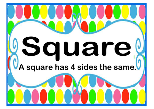 SHAPES RESOURCES - early years and key stage 1 to 2 DISPLAY POSTERS ...