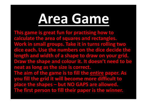 MATHS BOARD GAMES & ACTIVITIES KS2-4 SHAPES ANGLES AREA | Teaching ...