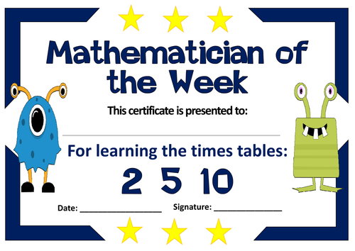 TIMES TABLES A4 POSTERS - KEY STAGE 1 KEY STAGE 2 ALIENS DISPLAY ...