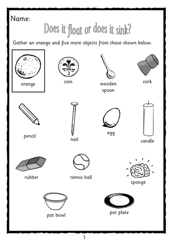 Floating and Sinking Topic Pack by jessplex - Teaching Resources - TES