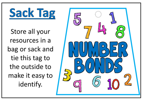NUMBER BONDS CARDS TO 10 - RESOURCES MATHS NUMERACY DISPLAY EYFS KS1 ...