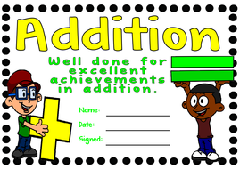 85 CERTIFICATES - ASSESSMENT WELL DONE EYFS KS 1-2 ENGLISH MATHS ...