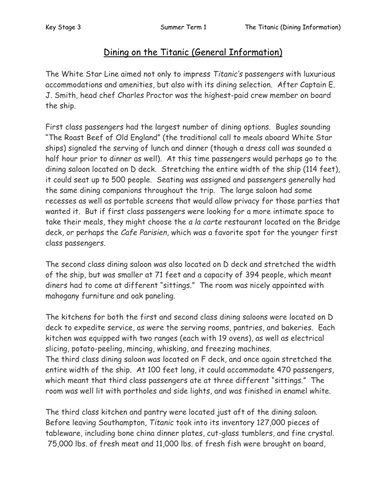 Titanic Unit Resources | Teaching Resources