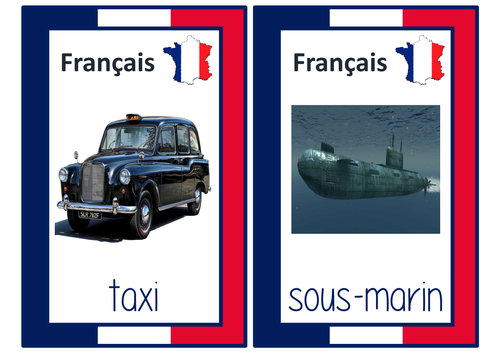 FRENCH TEACHING RESOURCES display posters flashcards colours food ...