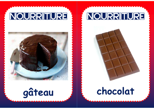 FRENCH TEACHING RESOURCES display posters flashcards colours food ...