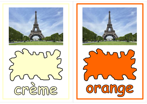 FRENCH TEACHING RESOURCES display posters flashcards colours food ...