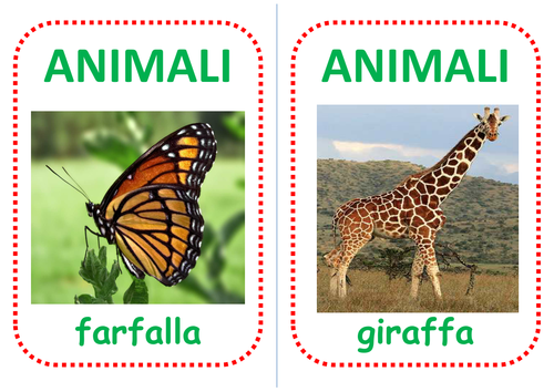 ITALIAN LANGUAGE RESOURCES -DISPLAY FLASHCARDS POSTERS WORKSHEET GAMES ...