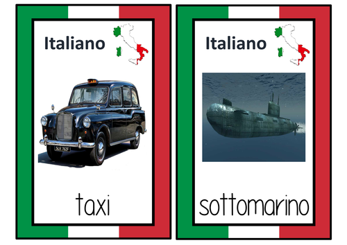 ITALIAN LANGUAGE RESOURCES -DISPLAY FLASHCARDS POSTERS WORKSHEET GAMES ...