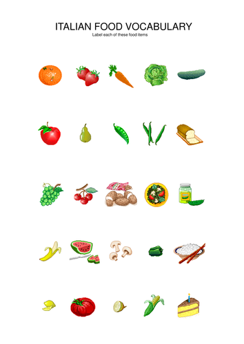 ITALIAN LANGUAGE RESOURCES -DISPLAY FLASHCARDS POSTERS WORKSHEET GAMES ...