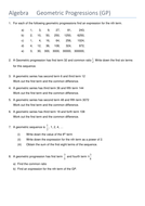 Geometric Progressions | Teaching Resources