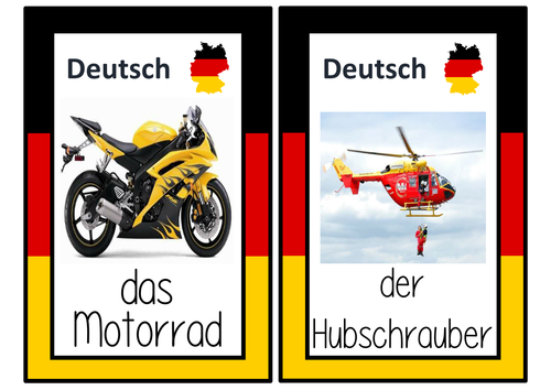 GERMAN RESOURCES display posters flashcards colours food animals days ...
