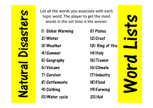 NATURAL DISASTERS TEACHING RESOURCES GEOGRAPHY VOLCANO EARTHQUAKE ...