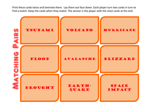 NATURAL DISASTERS TEACHING RESOURCES GEOGRAPHY VOLCANO EARTHQUAKE ...