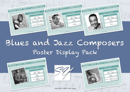 Blues and Jazz Composers – Music Classroom Poster Display Pack ...
