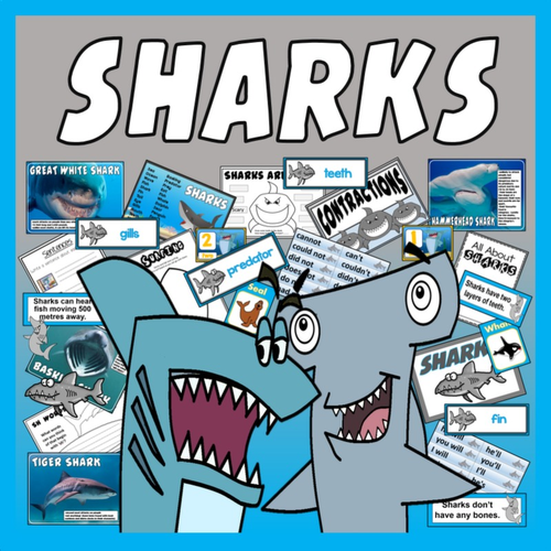 SHARKS TOPIC RESOURCES SCIENCE ANIMALS EYFS KS 1-2 SEALIFE | Teaching ...