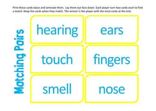 SENSES TEACHING RESOURCES EYFS KEY STAGE 1-2 SIGHT HEARING TOUCH TASTE ...