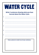 WATER CYCLE TEACHING RESOURCES KS1-2 SCIENCE OCEANS DISPLAY processes ...