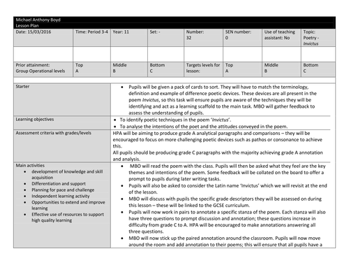 AQA Poetry Analysis and Comparison Bundle | Teaching Resources