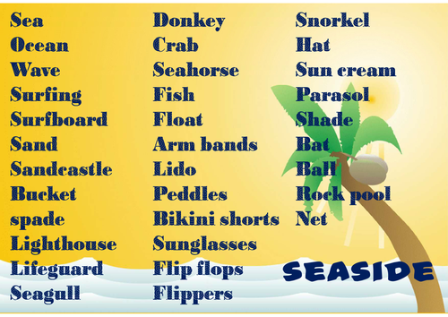 SEASIDE TOPIC AND ROLE PLAY RESOURCE KS1 EYFS SUMMER HOLIDAY ANIMALS ...