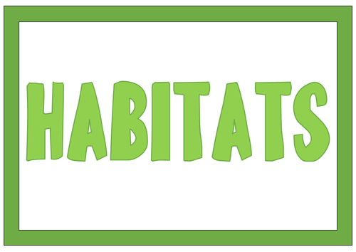 HABITATS ANIMALS SCIENCE RESOURCES DISPLAY EARLY YEARS KS1-2 WEATHER ...