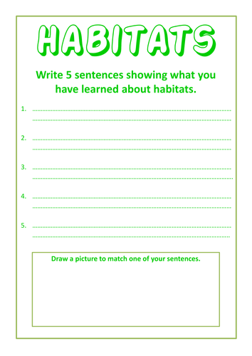 HABITATS ANIMALS SCIENCE RESOURCES DISPLAY EARLY YEARS KS1-2 WEATHER ...