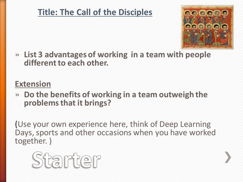 GCSE AQA Mark's Gospel - Call of the Disciples lesson | Teaching Resources