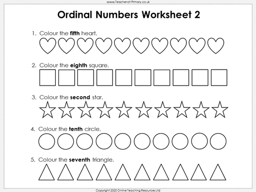 Ordinal Numbers - Year 1 | Teaching Resources