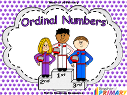 Ordinal Numbers - PowerPoint presentation and worksheets by Online ...