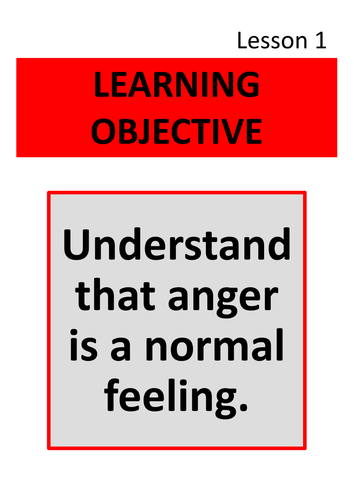 ANGER MANAGEMENT - LESSONS, TEACHING RESOURCES KS2, KS3, KS4 EMOTIONS ...