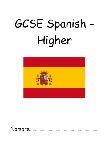 AQA Spanish new spec GCSE pupil booklet - Higher | Teaching Resources