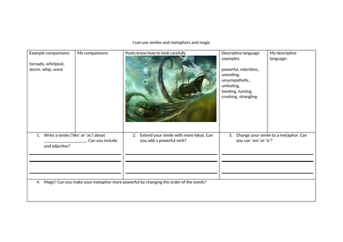 The Kraken, poetry unit | Teaching Resources