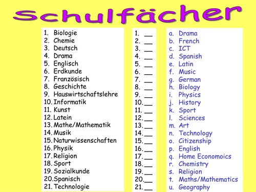 SCHOOL SUBJECTS REVISION AND PUZZLES | Teaching Resources