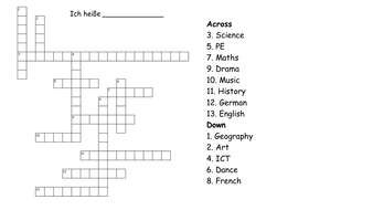 SCHOOL SUBJECTS REVISION AND PUZZLES | Teaching Resources