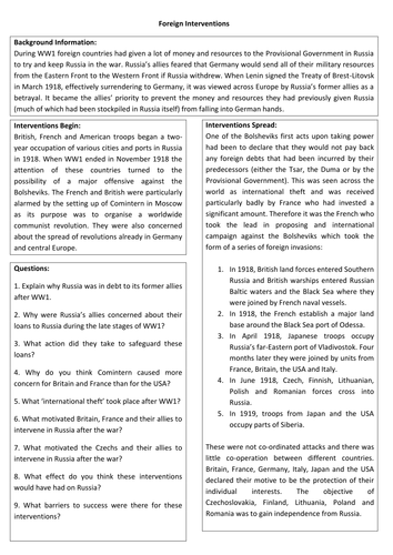 Russian Revolution Year 12 Lesson Bundle | Teaching Resources