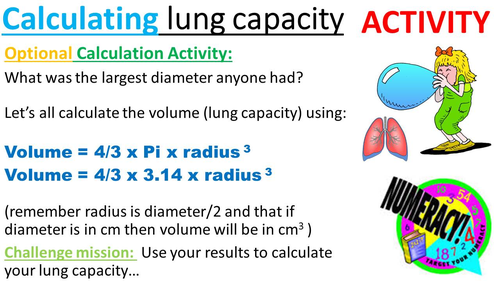 Breathing , inhaling and exhaling, and lung capacity. KS3. | Teaching ...