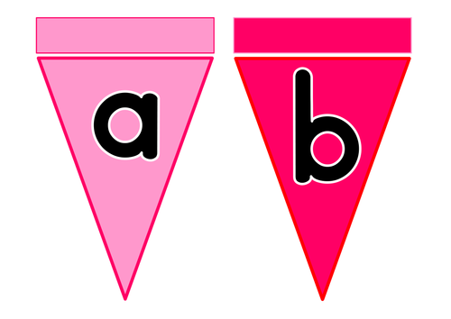 PINK PHONICS BUNTINGS TEACHING RESOURCES DISPLAY LITERACY ENGLISH EYFS ...