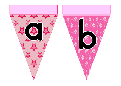 PINK PHONICS BUNTINGS TEACHING RESOURCES DISPLAY LITERACY ENGLISH EYFS ...