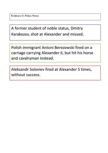 Alexander II's Assassination - Murder Mystery Activity (Tsarist Russia ...