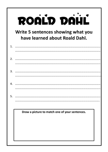 ROALD DAHL - AUTHOR - TEACHING RESOURCES LITERACY ENGLISH DISPLAY READING KEY STAGE 1 and 2 ...