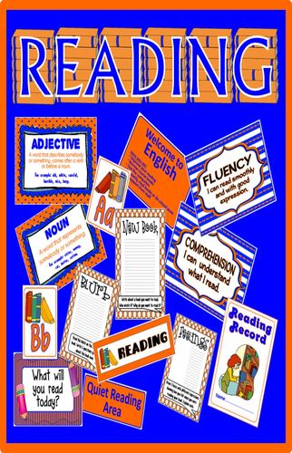 READING - ACTIVITIES CHARACTERS AUTHOR READING COMPREHENSION DISPLAY ...