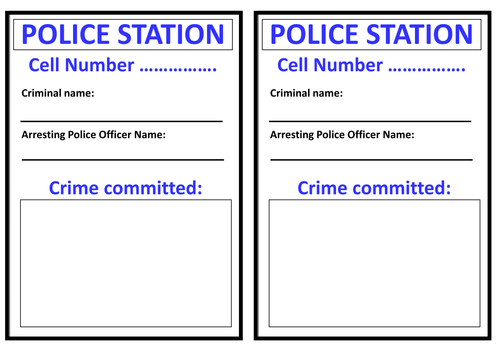 POLICE ROLE PLAY TEACHING RESOURCES EARLY YEARS KEY STAGE 1-2 ...