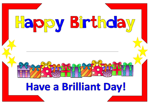 HAPPY BIRTHDAY TEACHING RESOURCES EYF KS1-2 DISPLAY MONTHS CLASSROOM ...