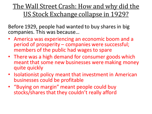 The Wall Street Crash Game and Resources | Teaching Resources