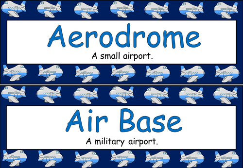 AIRPORT ROLE PLAY TEACHING RESOURCES LITERACY DISPLAY GEOGRAPHY WO ...
