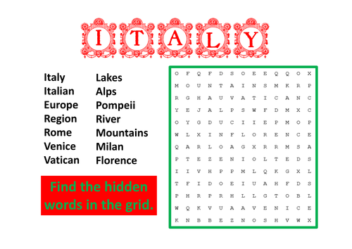 ITALY AND ITALIAN LANGUAGE- MULTICULTURAL AND DIVERSITY RESOURCES ...