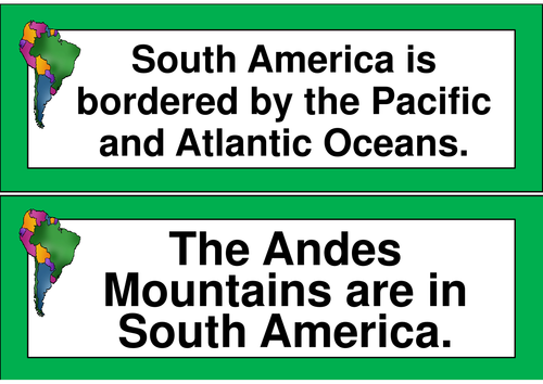SOUTH AMERICA- RESOURCES LANGUAGE GEOGRAPHY FEATURES DISPLAY SPANISH ...