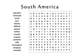 SOUTH AMERICA- RESOURCES LANGUAGE GEOGRAPHY FEATURES DISPLAY SPANISH ...