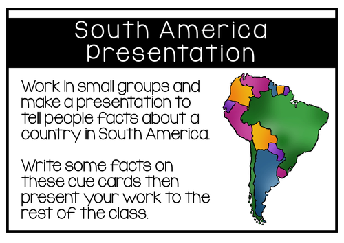 SOUTH AMERICA- RESOURCES LANGUAGE GEOGRAPHY FEATURES DISPLAY SPANISH ...